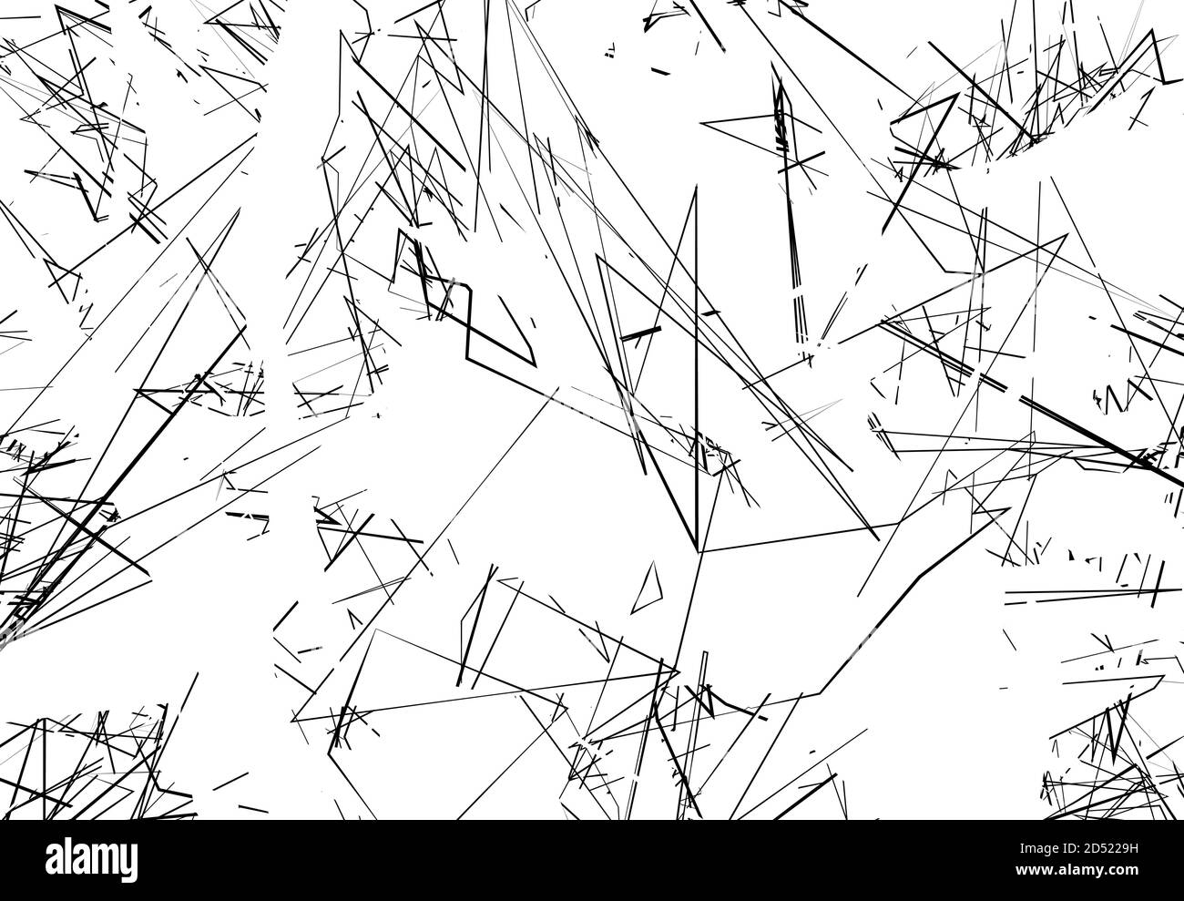 Random Chaotic Contemporary art work vector illustration. Random lines ...
