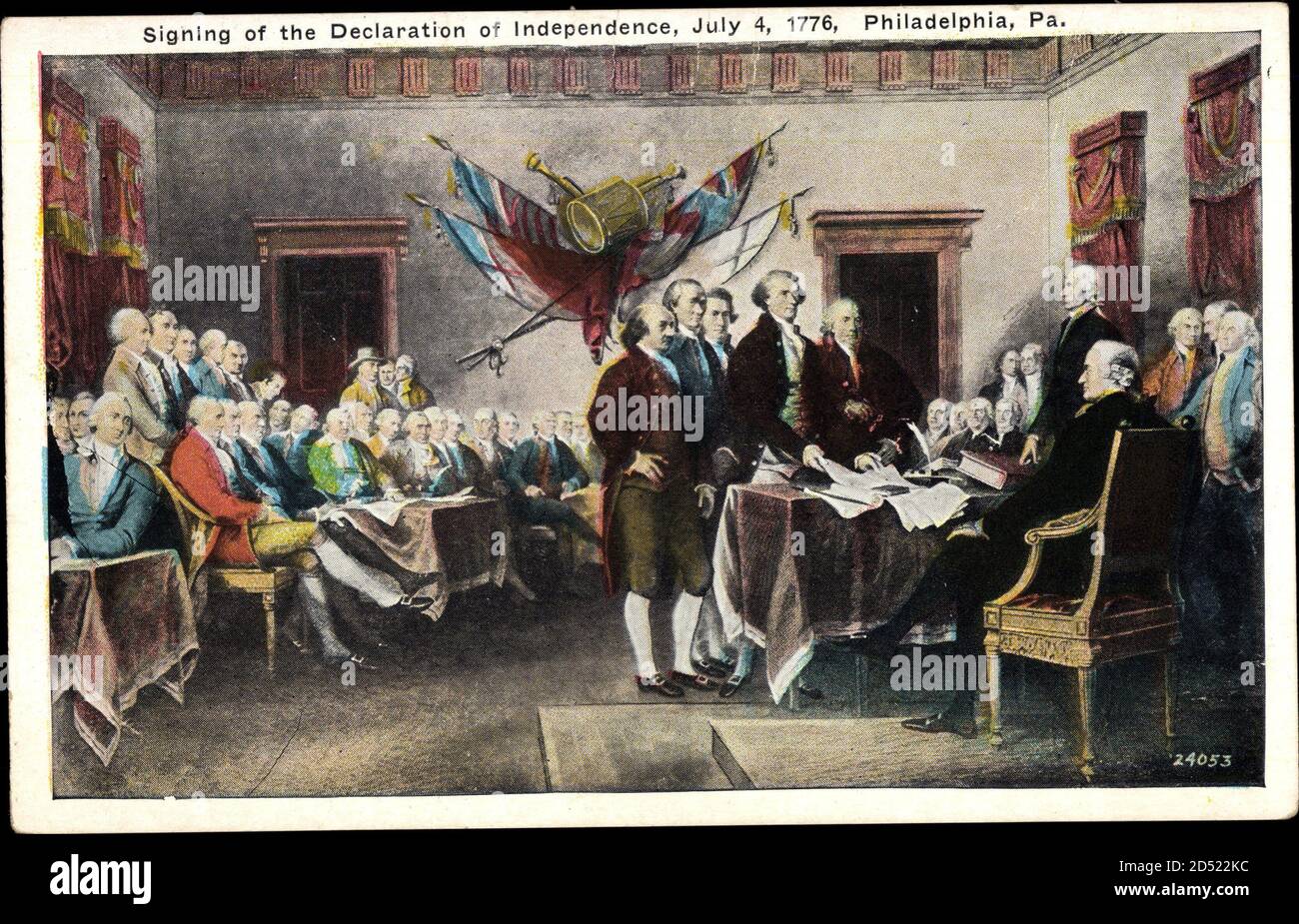 Signing the declaration of independence hi-res stock photography and ...