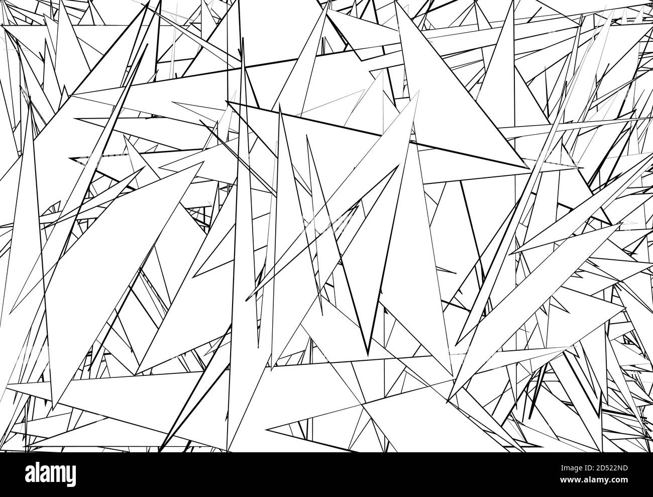 Abstract overlapping black and white, monochrome shapes. Geometric art ...