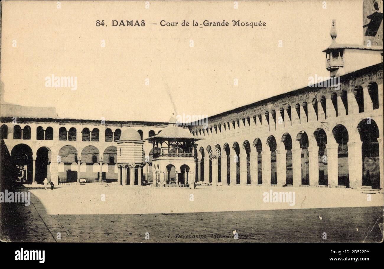 Damas Damaskus Syrien, Cour de la Grande Mosquee, Innenhof der Moschee ...