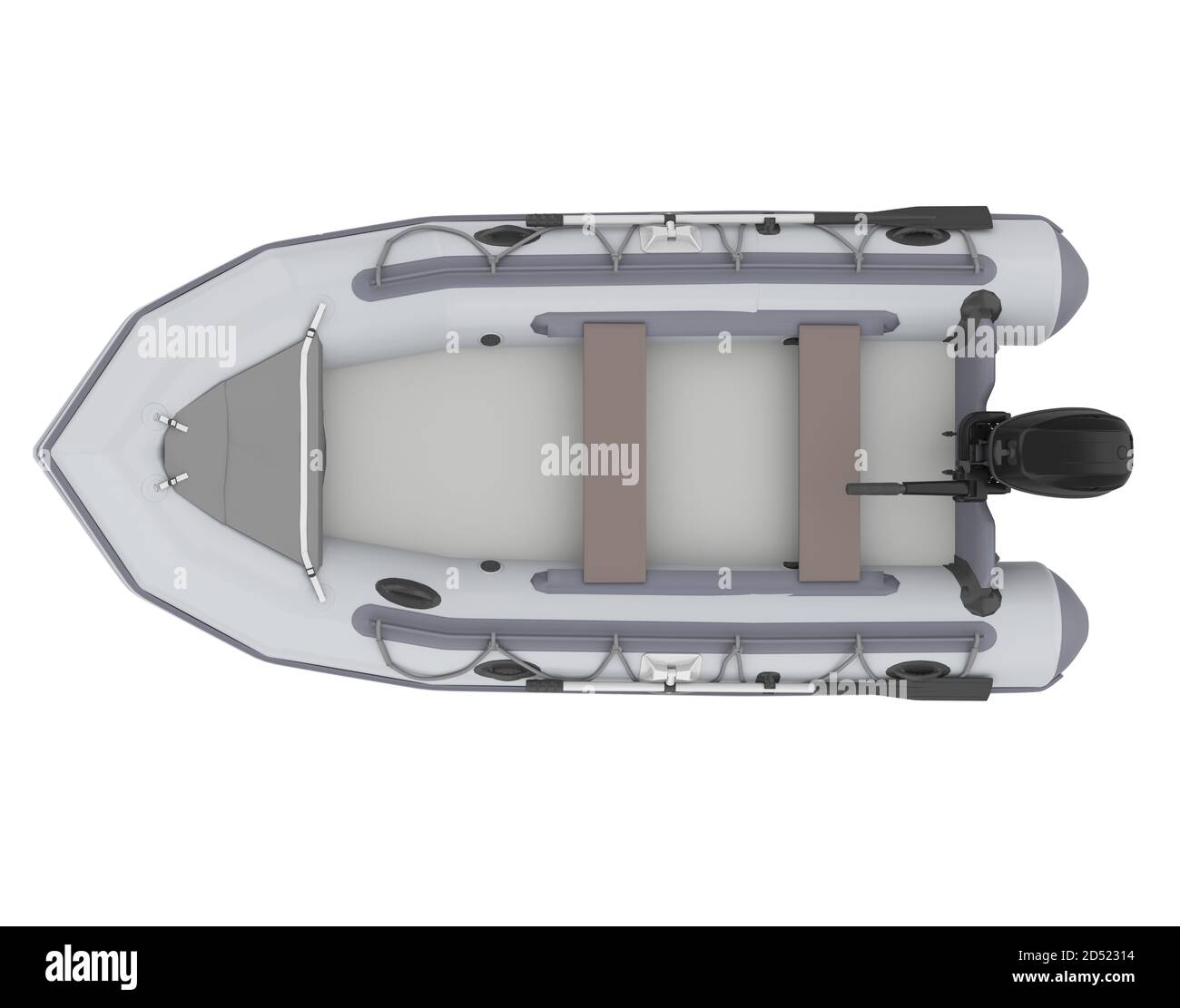 Inflatable Motor Boat Isolated Stock Photo - Alamy