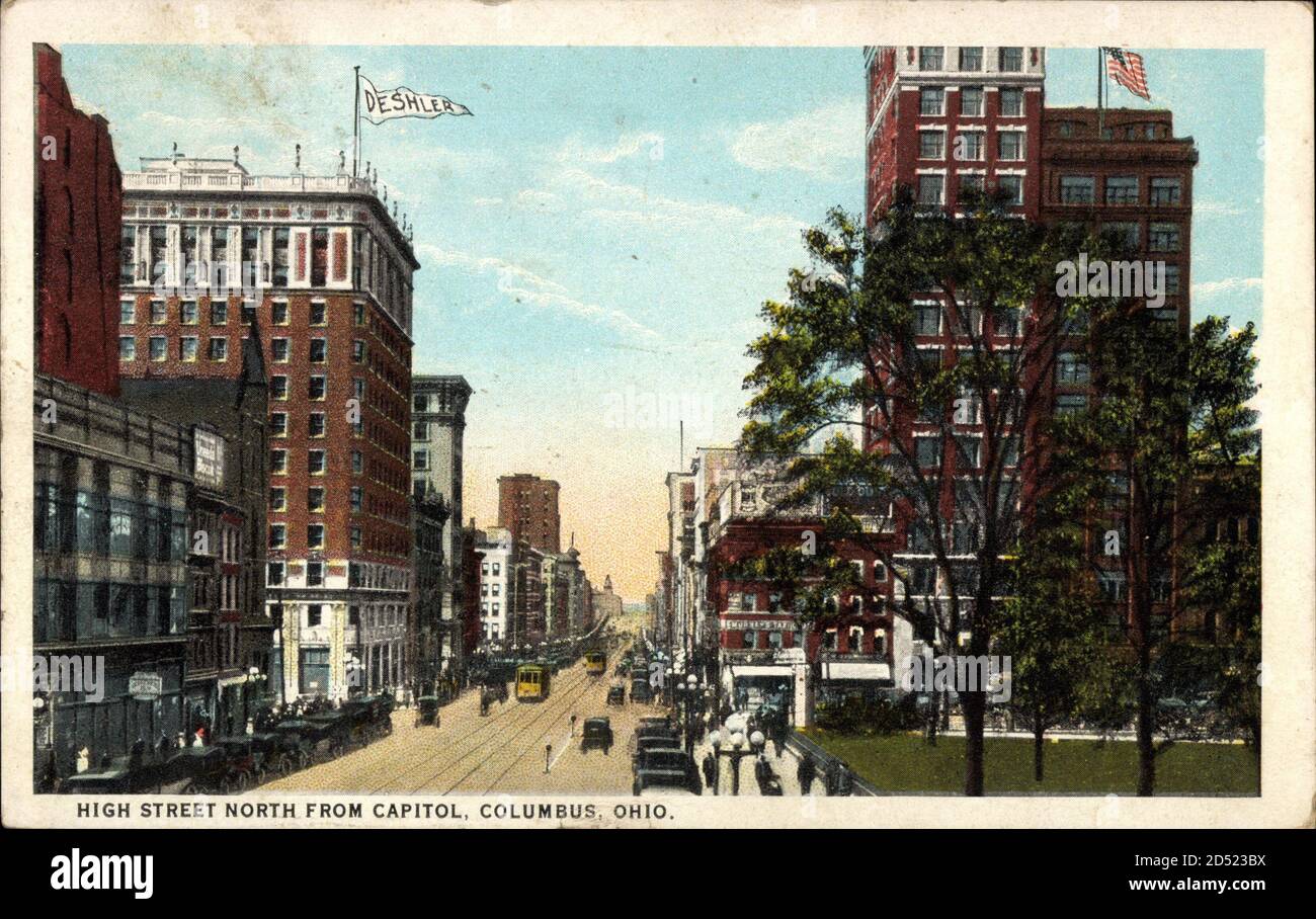 Columbus Ohio, High Street North from Capitol, Straßenbahn | usage ...