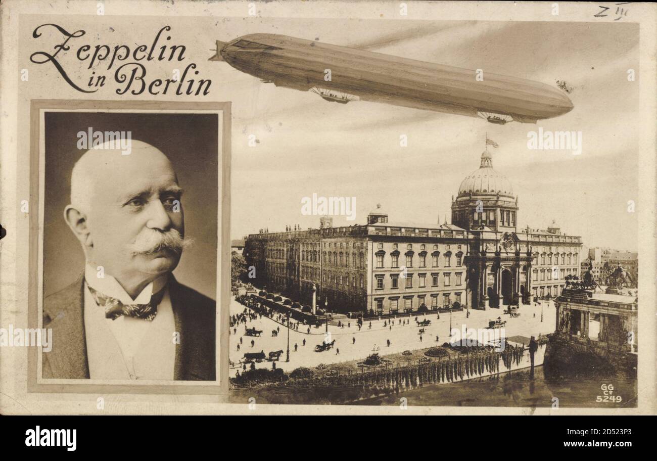 Berlin Mitte, Stadtschloss, Zeppelin Z III., Ferdinand Graf von ...