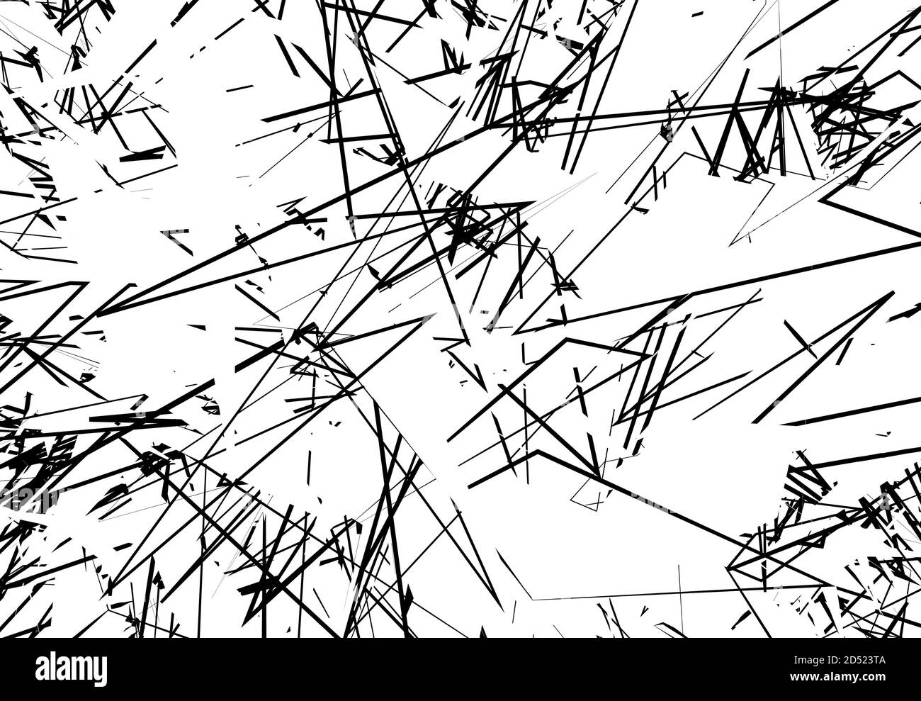 Random Chaotic Contemporary art work vector illustration. Random lines ...