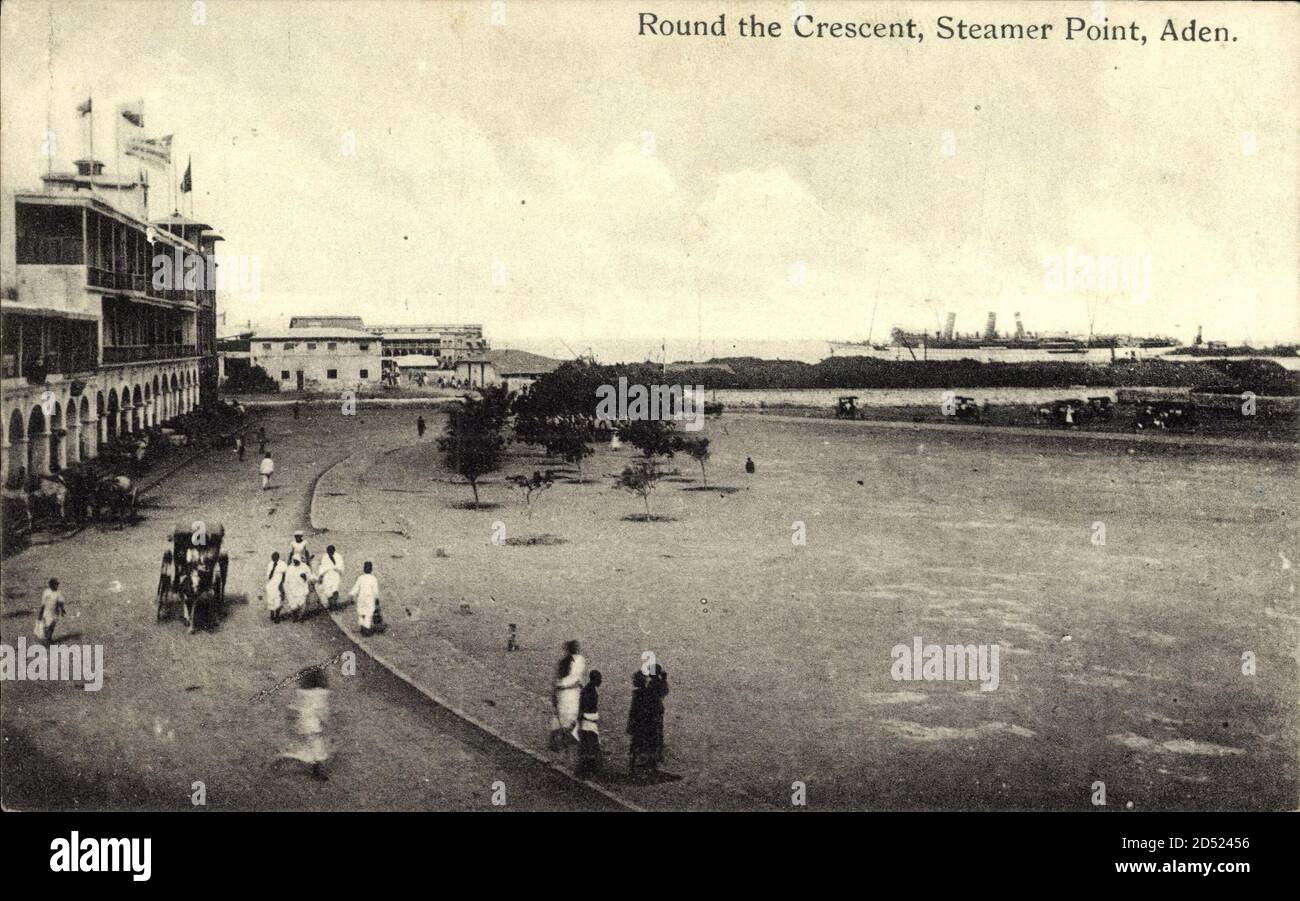 Aden Jemen, Round the Crescent, Steamer Point, Passanten | usage ...