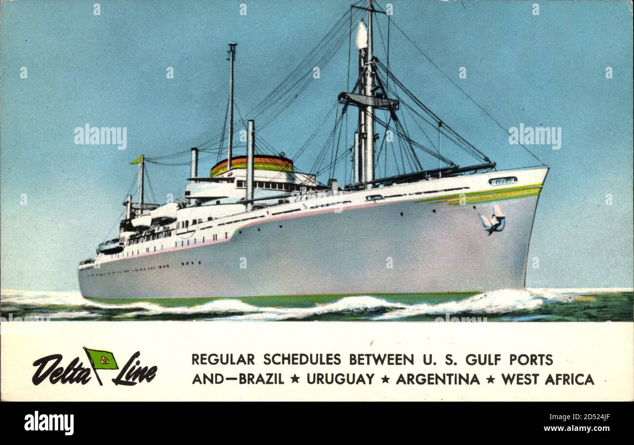 Delta Line, Regular schedules between U.S. Gulf Ports and Brazil ...
