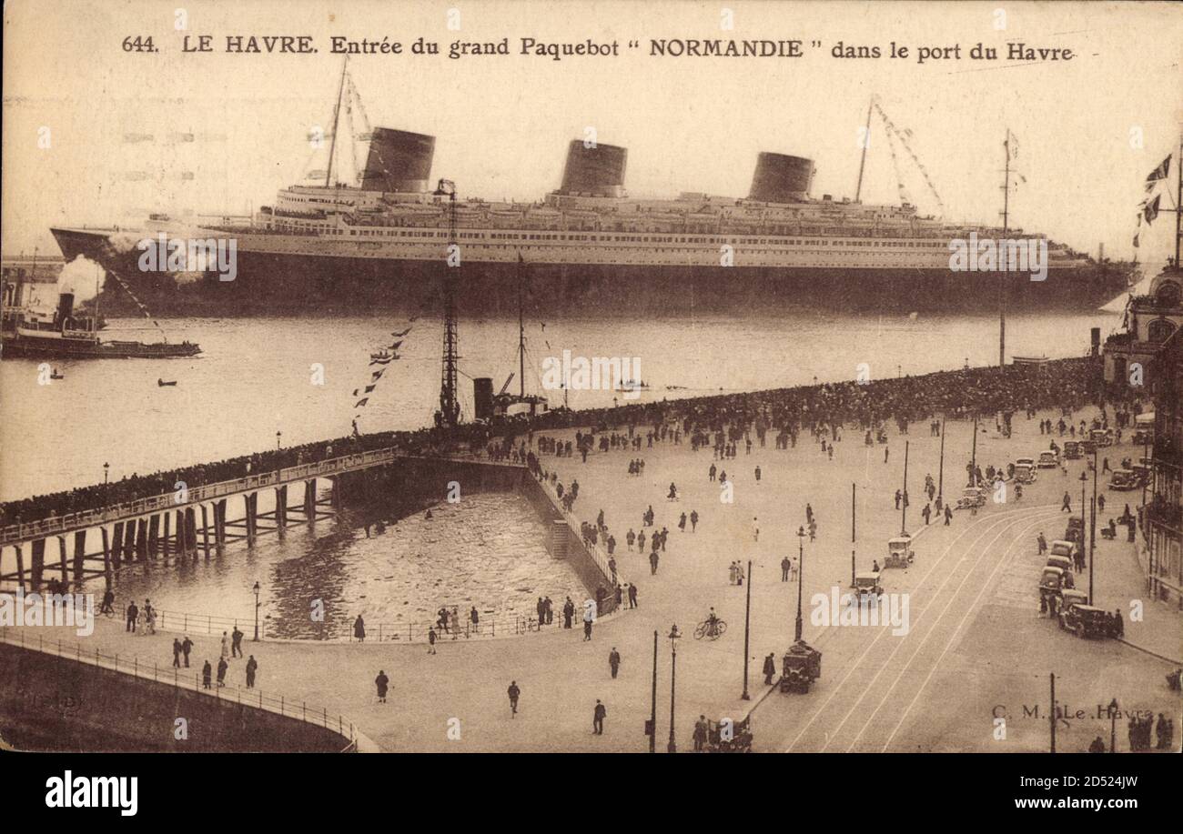 Normandie, Paquebot, Ligne Le Havre Southampton New York, CGT | usage ...