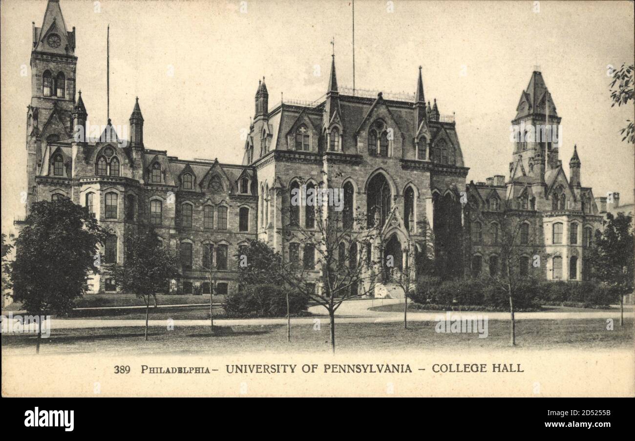 Philadelphia Pennsylvania, University, College Hall | usage worldwide ...