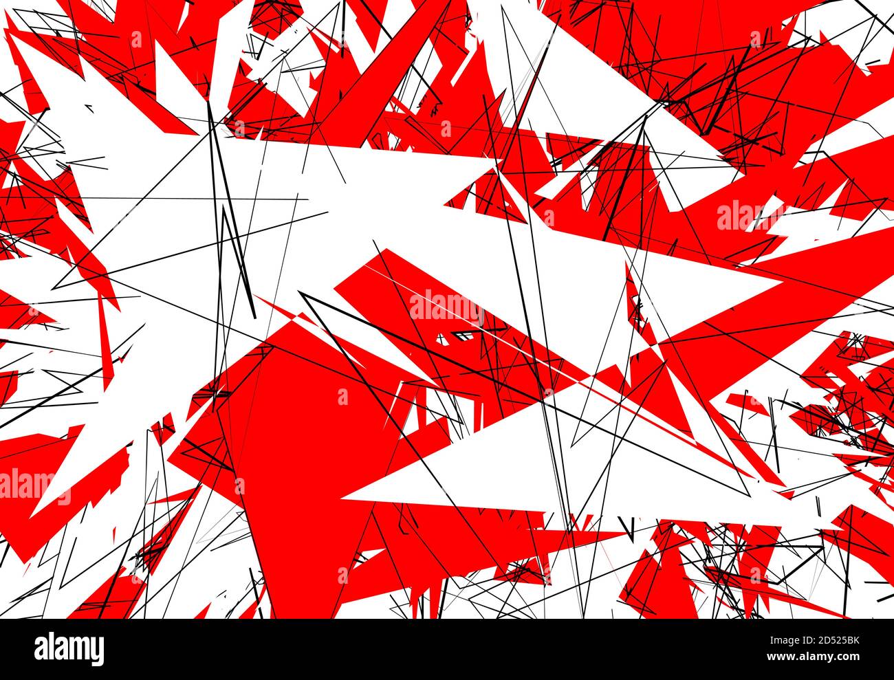 Random Chaotic Contemporary art work vector illustration. Random lines ...