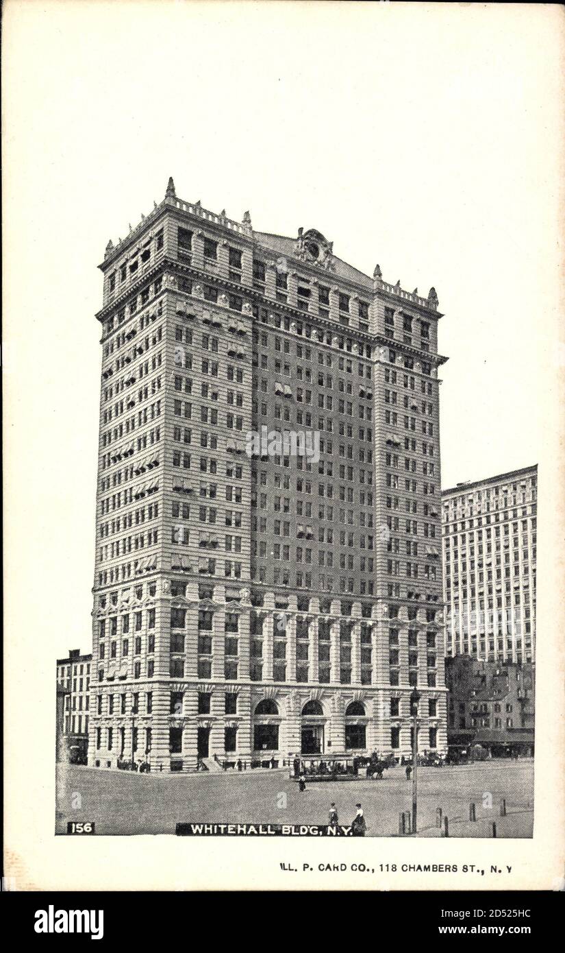 New York USA, Whitehall Building, Frontansicht | usage worldwide Stock ...