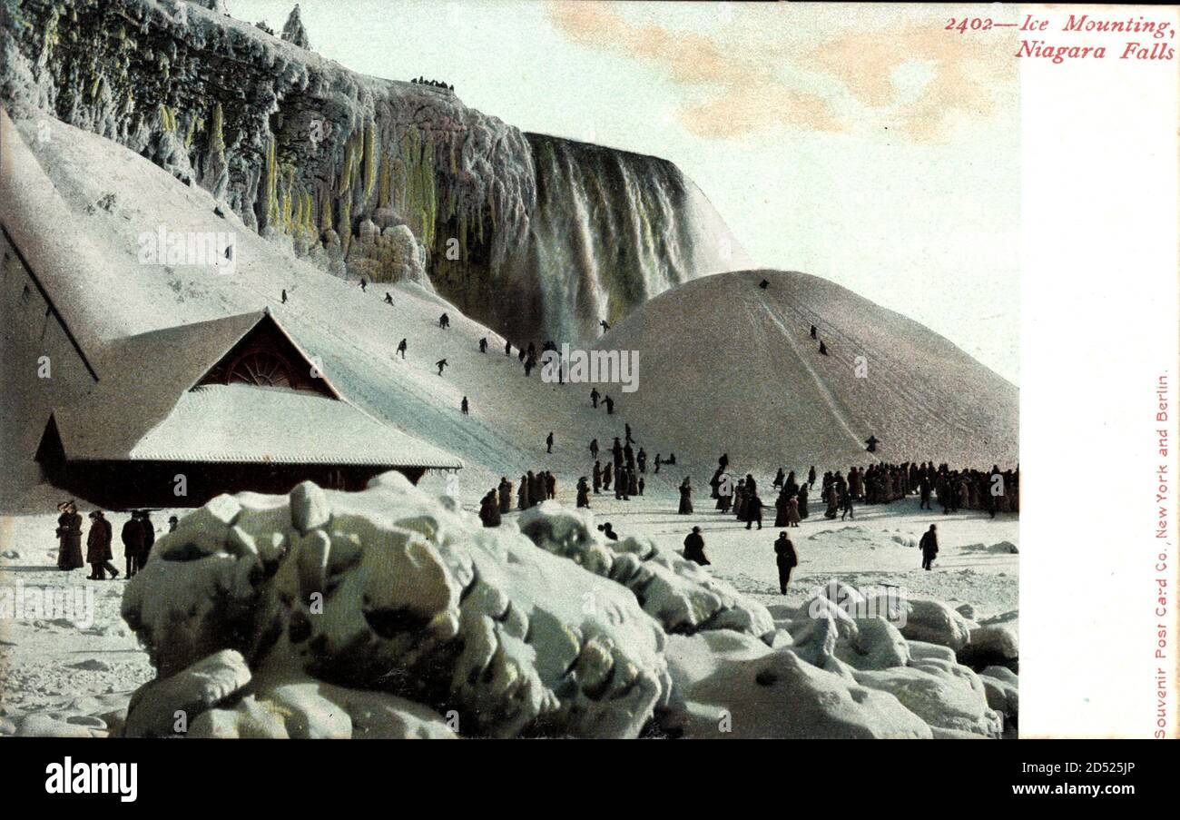 Niagara Falls New York USA, view of Ice Mounting | usage worldwide ...