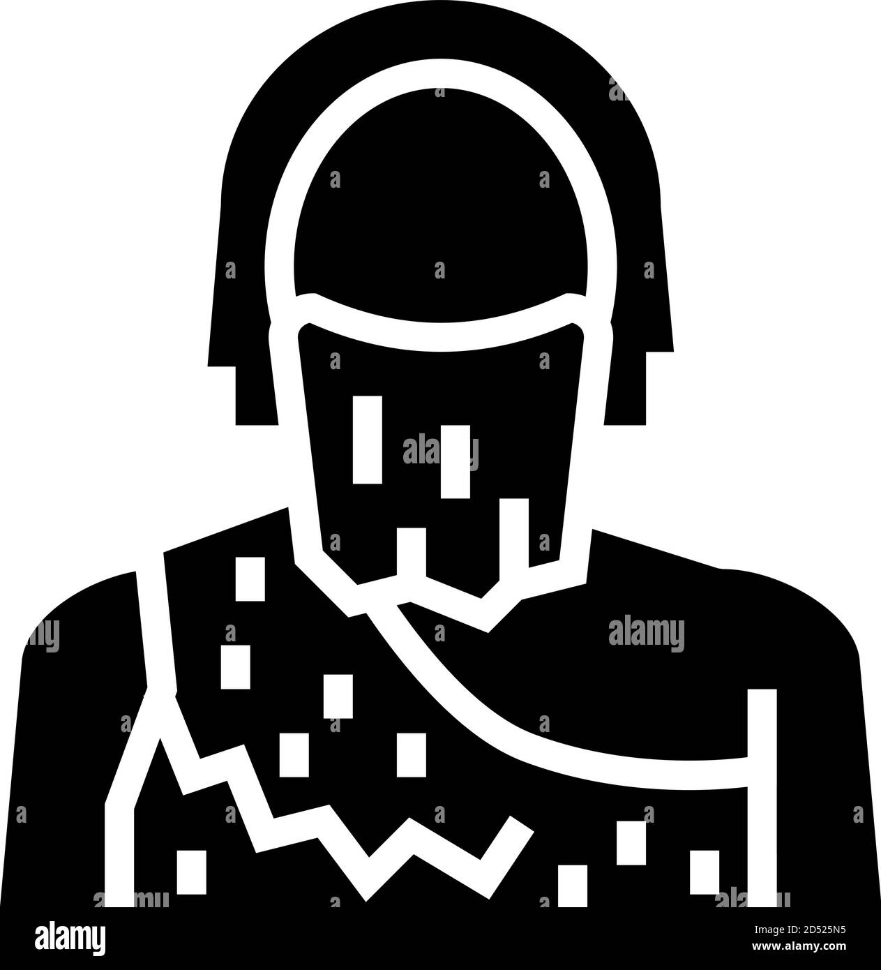 caveman prehistoric human glyph icon vector illustration Stock Vector ...