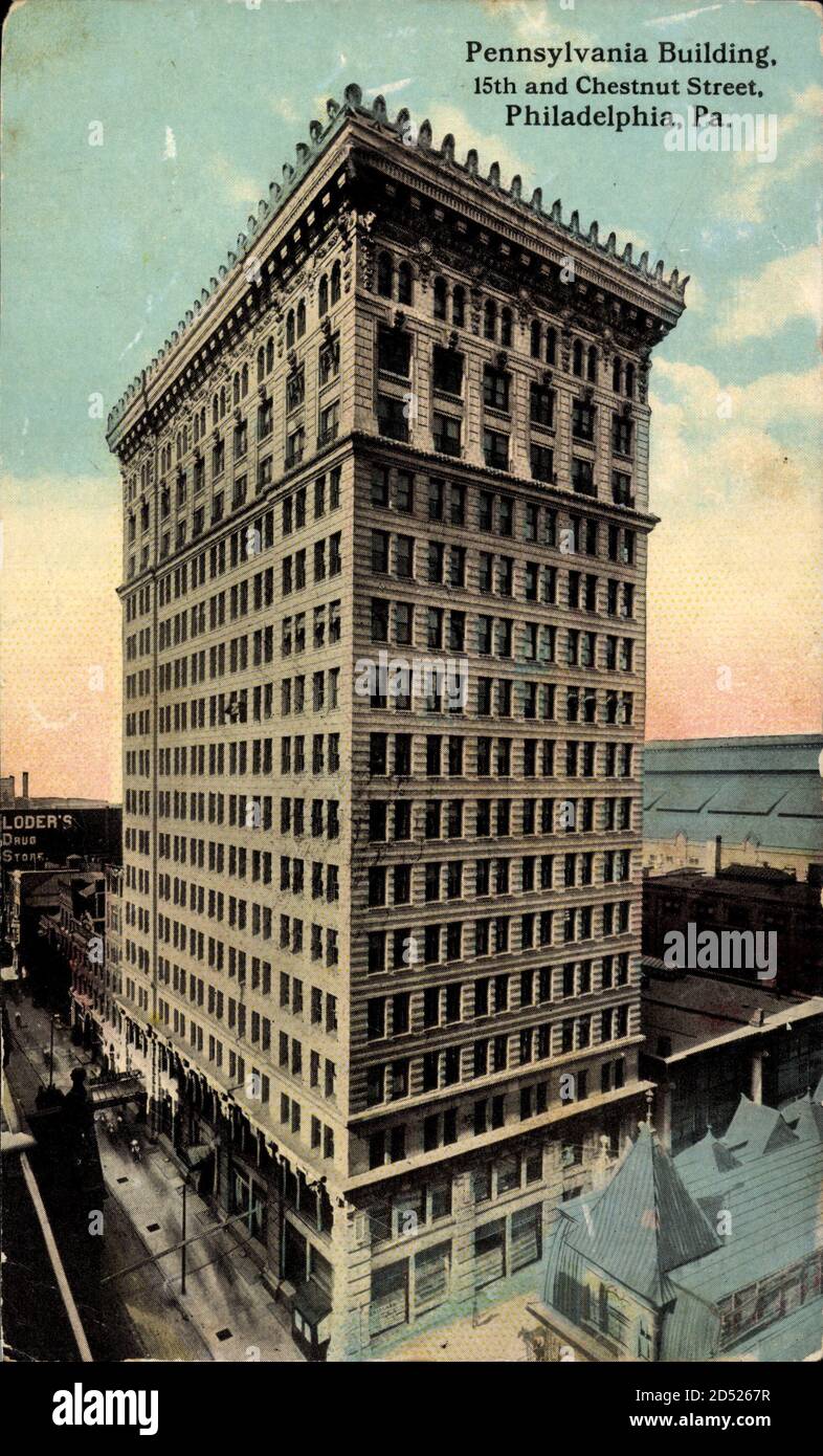 Philadelphia Pennsylvania, Penn. Building 15th and Chestnut Street ...