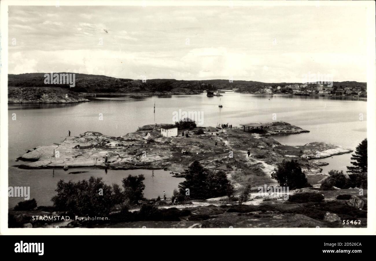 Strömstad Schweden, Furuholmen, Blick auf den Ort, See | usage ...