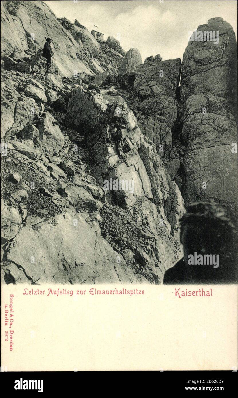 Kaiserthal Tirol, Letzter Aufstieg zur Elmauerhaltspitze | usage ...