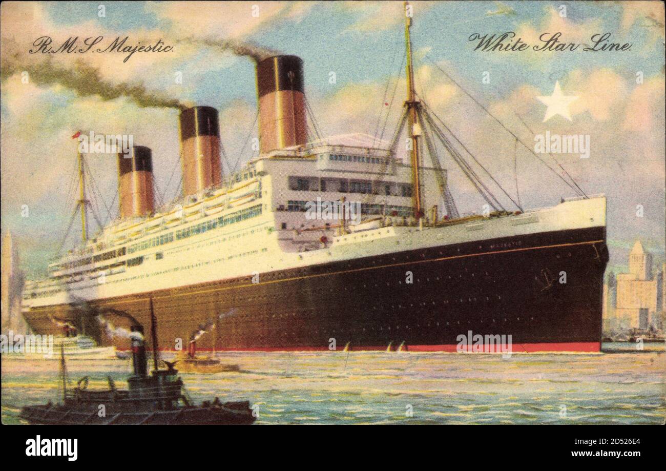 White Star Line, R.M.S. Majestic, Dampfschiff, Steamer | usage ...