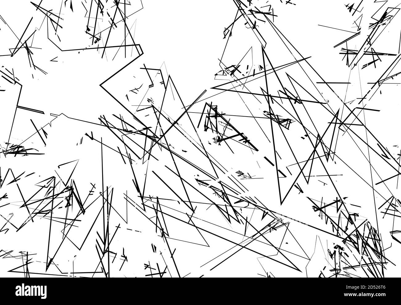 Random Chaotic Contemporary art work vector illustration. Random lines ...