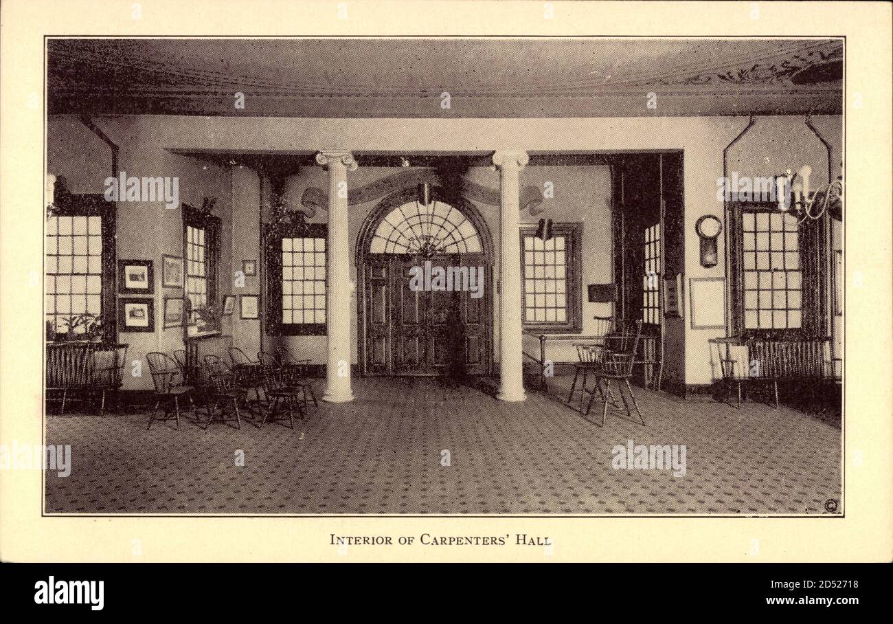 Philadelphia Pennsylvania, Interior of Carpenters' Hall | usage ...