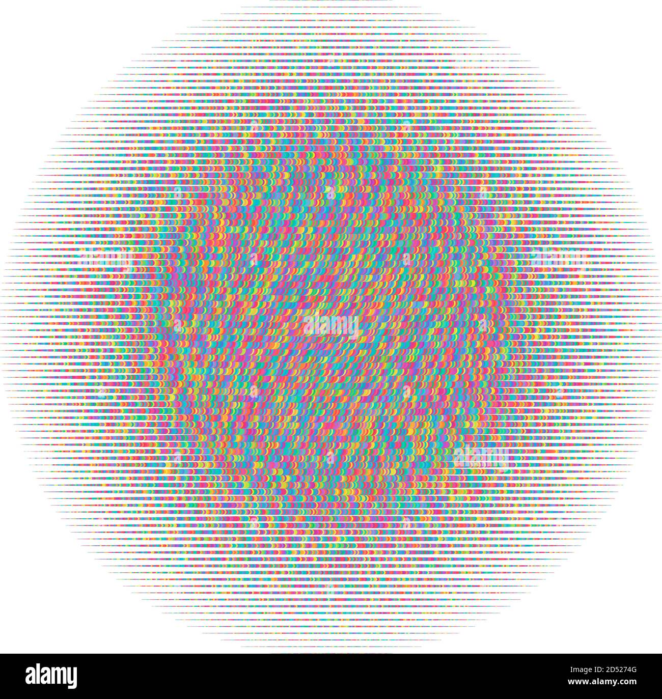Abstract geometric circle element structure made of small line parts ...