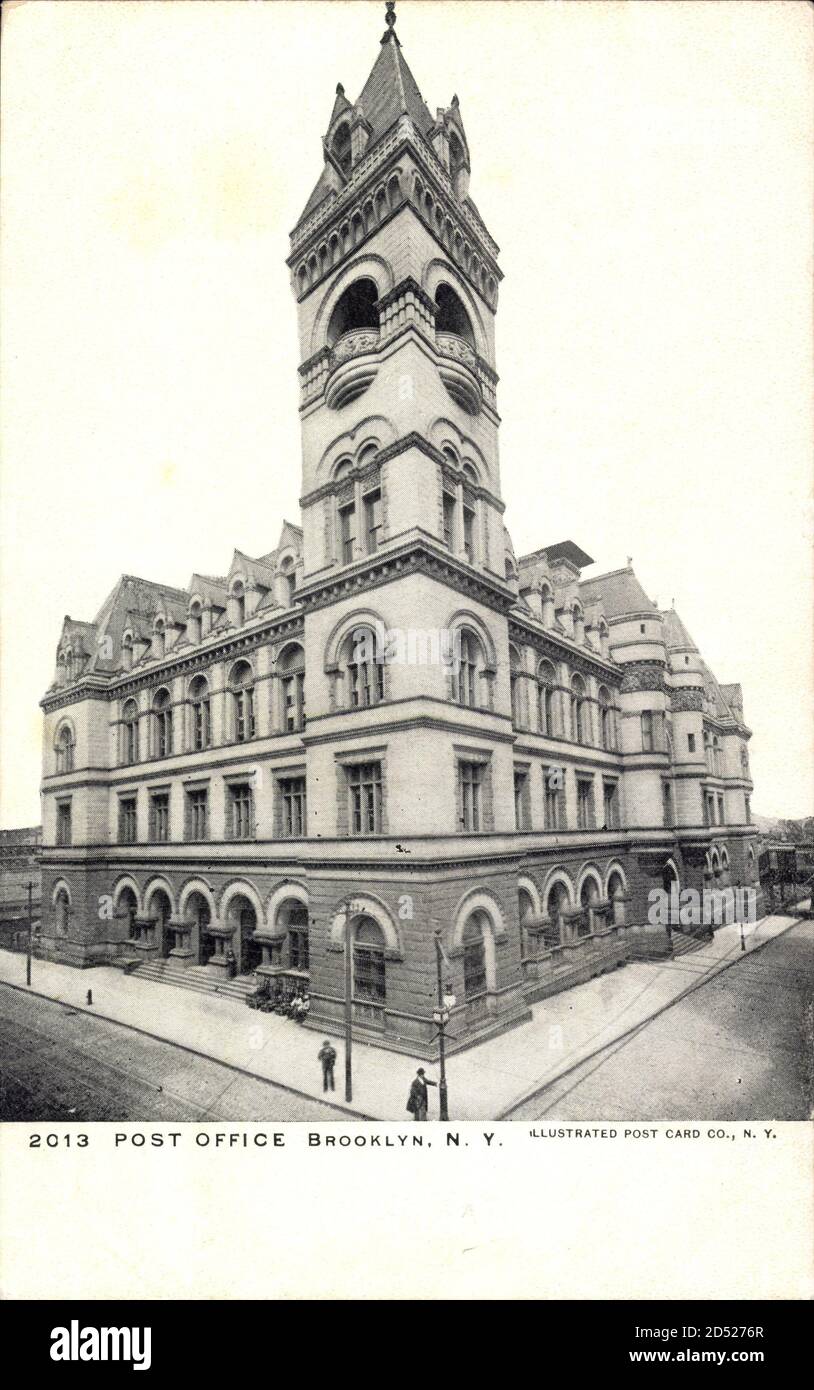 New York USA, Post Office Brooklyn, Postgebäude, Frontansicht | usage ...