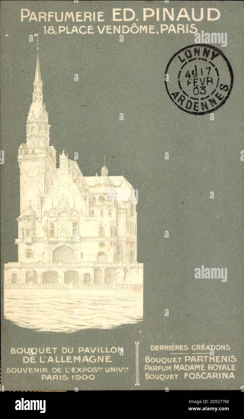 Paris, Ed. Pinaud, Exposition Univ. 1900, Pavillon de l'Allemagne ...