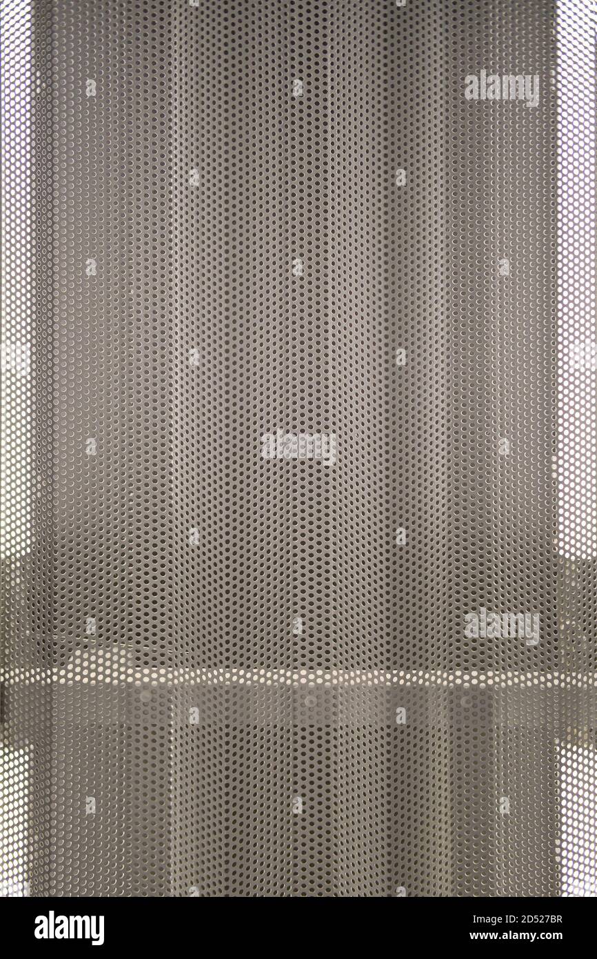 Texture in the form of a curved grid with lamps Stock Photo - Alamy