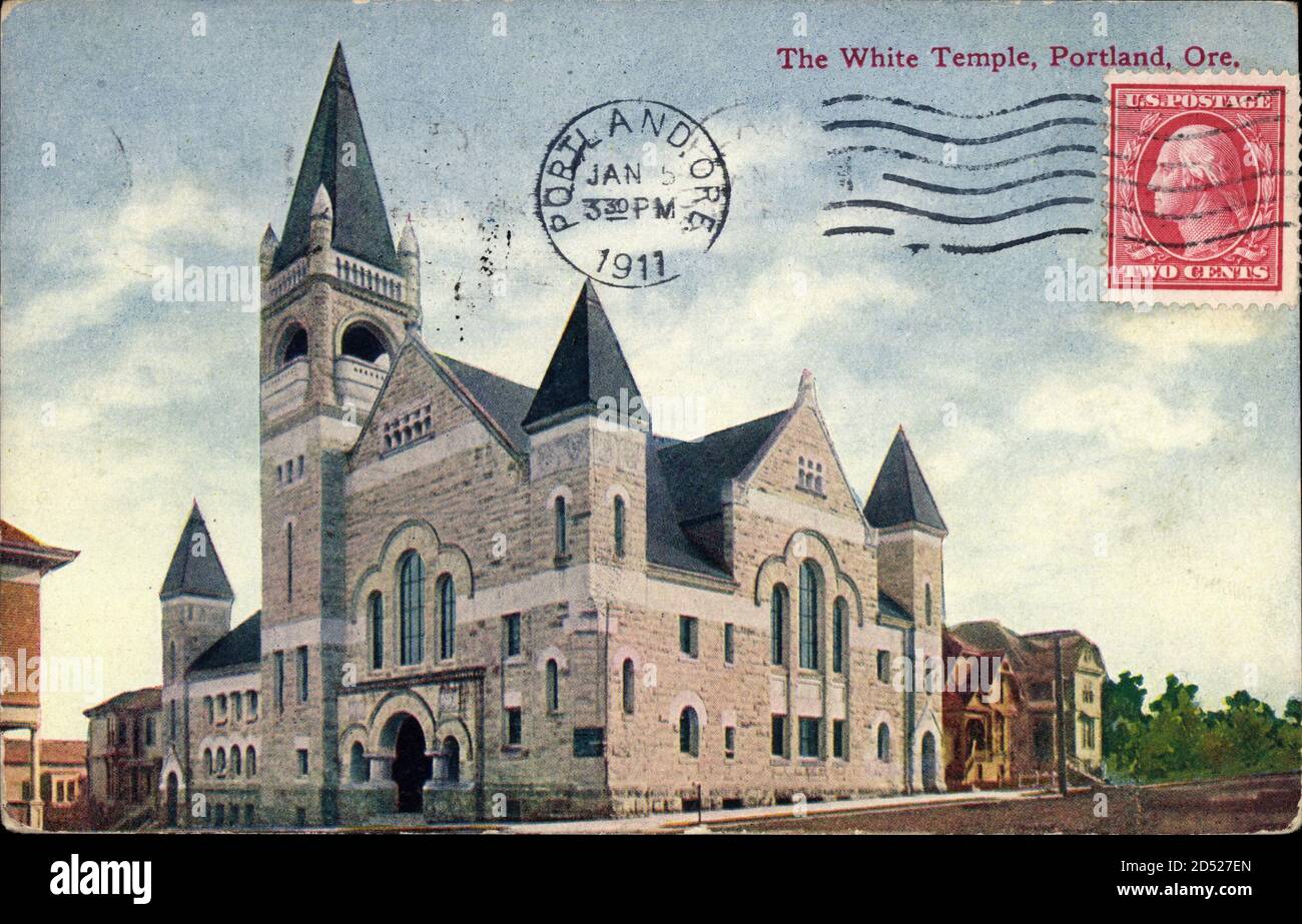 Portland Oregon USA, general view of the White Temple | usage worldwide ...