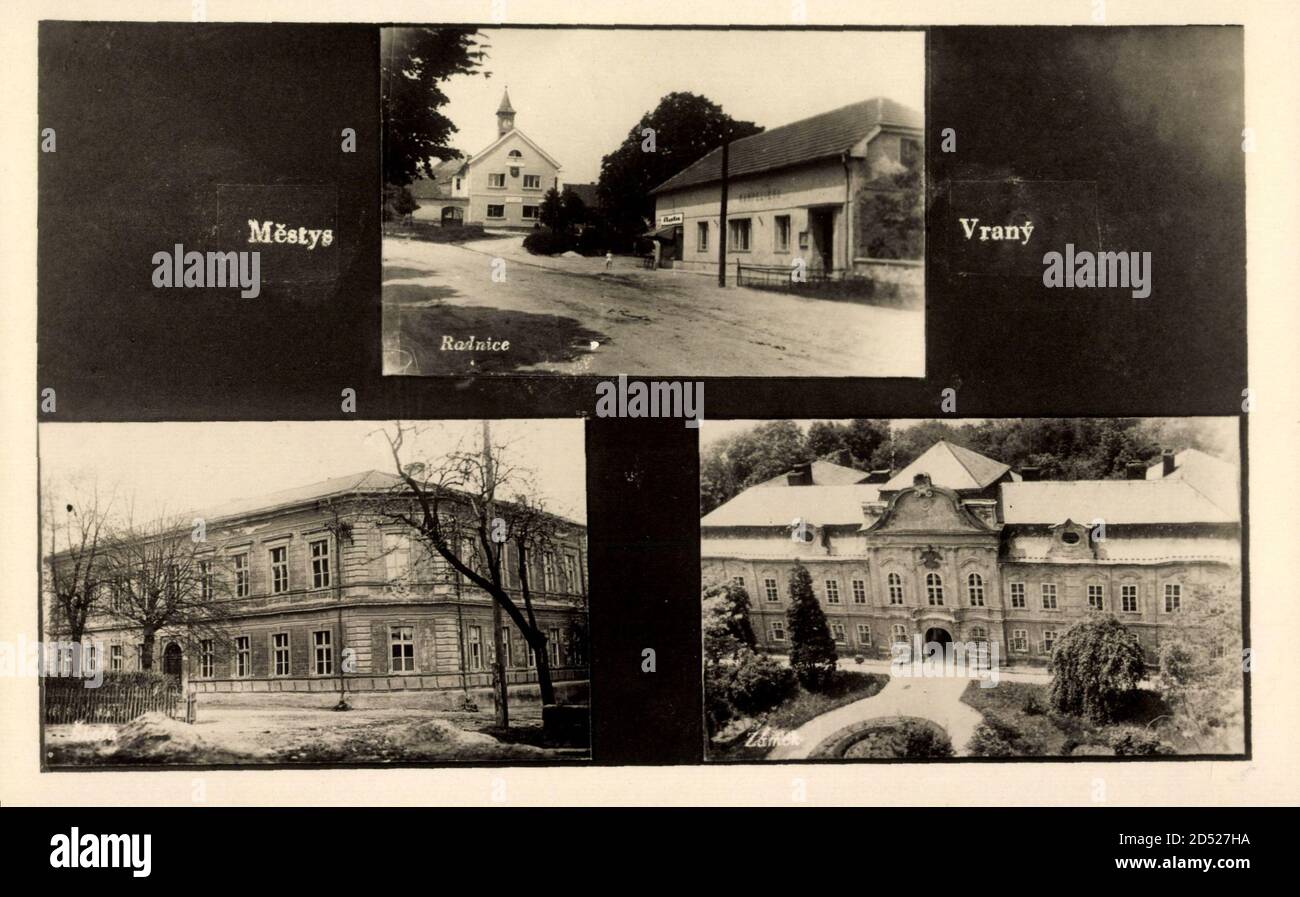 Vranyu Peruce Region Aussig, Straßenpartie, Schloss | usage worldwide ...