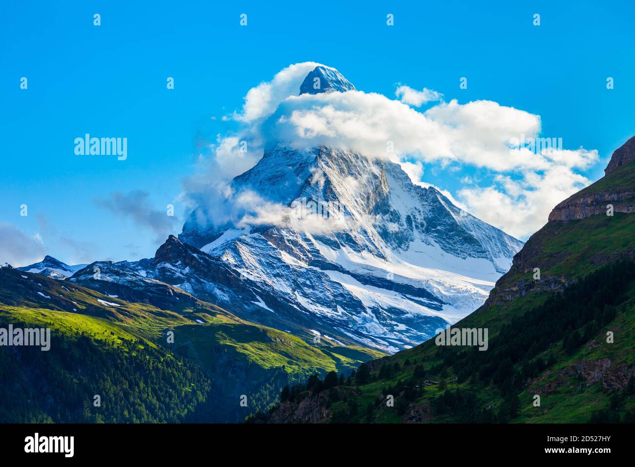 Matterhorn mountain range of the Alps, located between Switzerland and ...