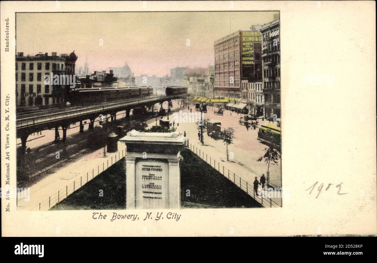 New York City USA, general view of the Bowery, Subway | usage worldwide ...