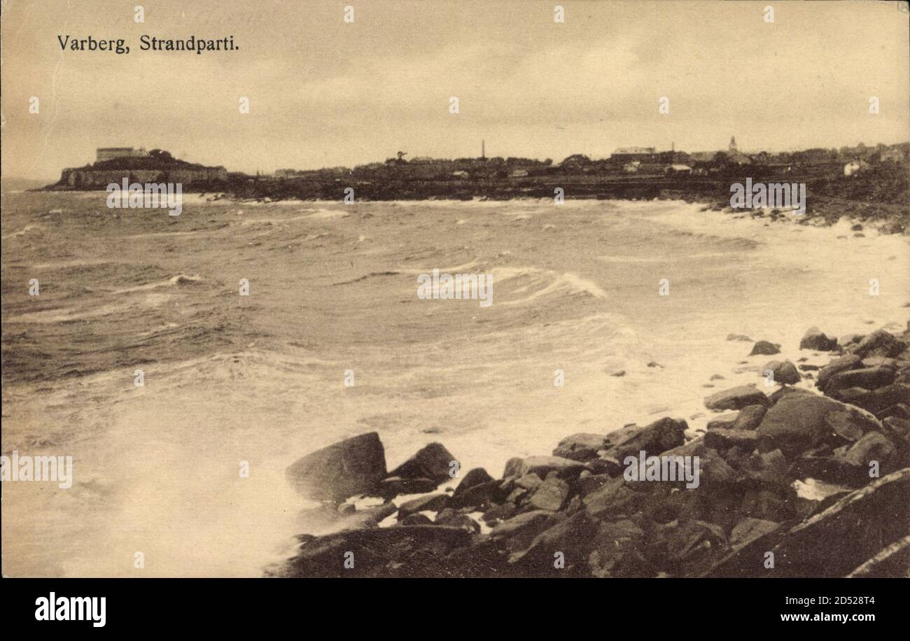 Varberg Schweden, Strandpartie, Blick auf die Küste, Steine | usage ...
