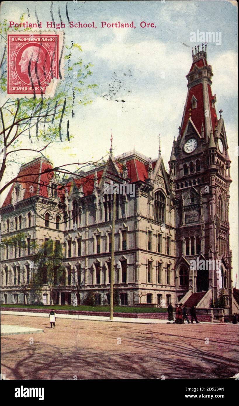 Portland Oregon USA, general view of the Portland High School | usage ...