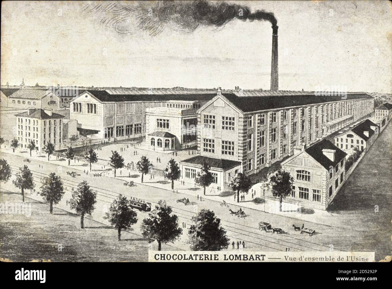 Paris, Chocolaterie Lombart, Vue d'ensemble de l'usine ...