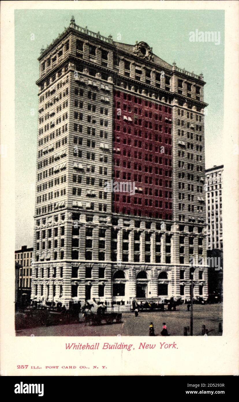 New York USA, Whitehall Building, Frontansicht | usage worldwide Stock ...