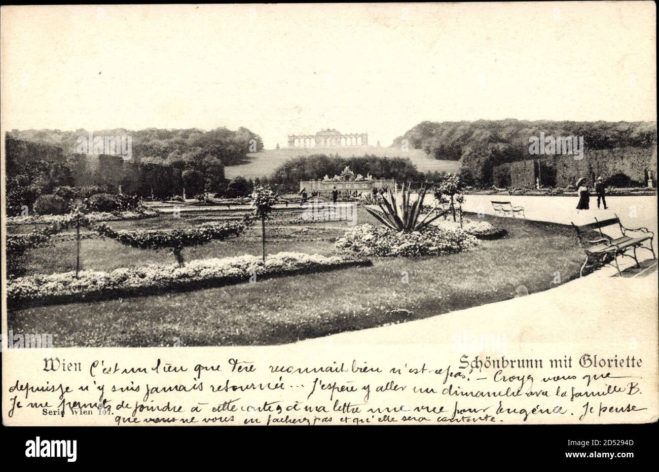 Wien Hietzing, Schloss Schönbrunn mit Gloriette | usage worldwide Stock ...