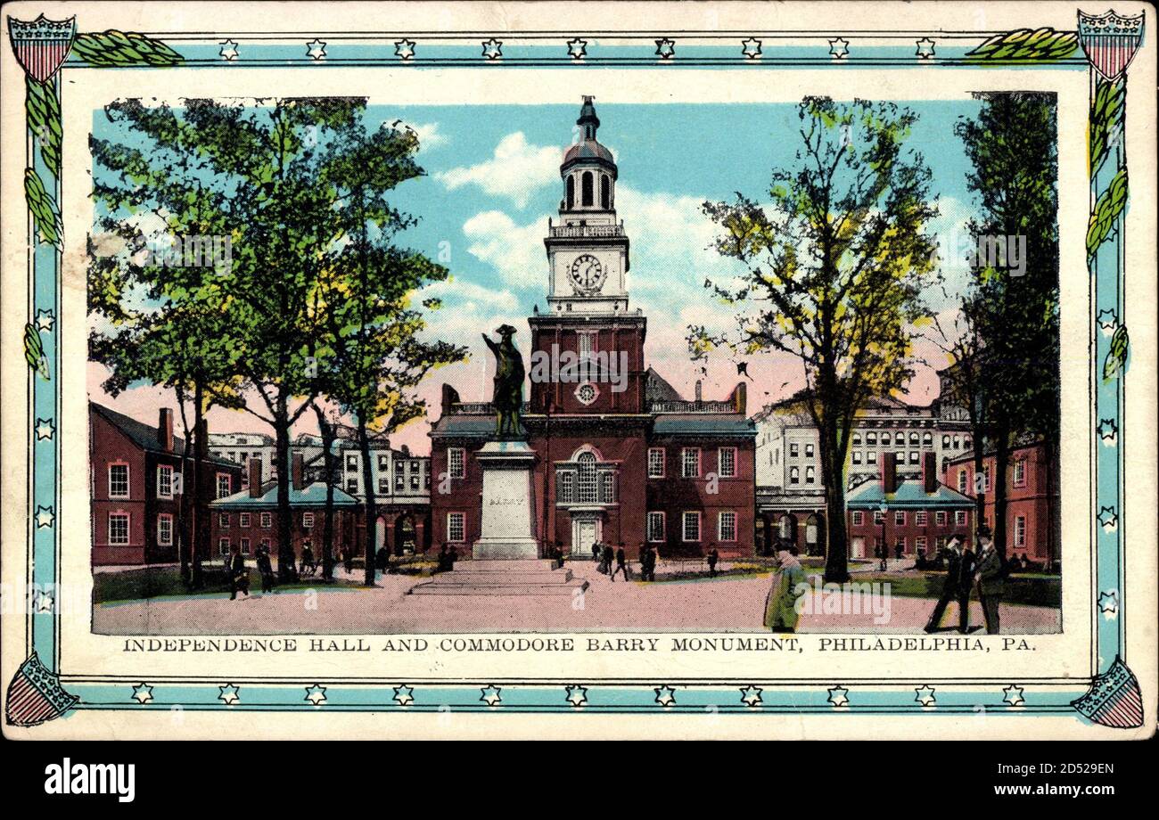 Philadelphia Pennsylvania USA, Independence Hall, Commodore Barry ...