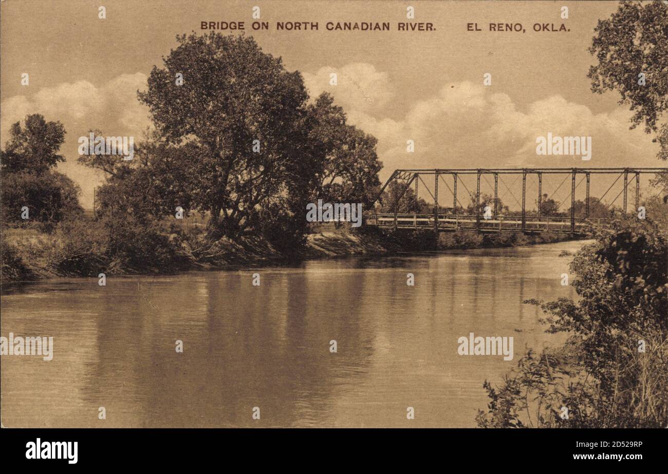 El Reno Oklahoma, Bridge on North Canadian River | usage worldwide ...
