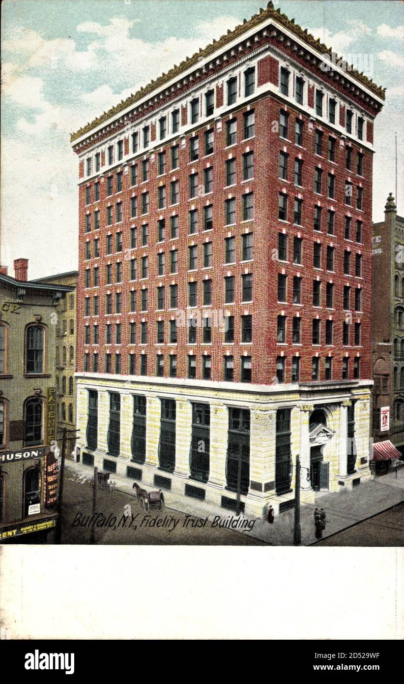 Buffalo New York, Fidelity Trust Building, Blick auf Hochhaus, Patents ...