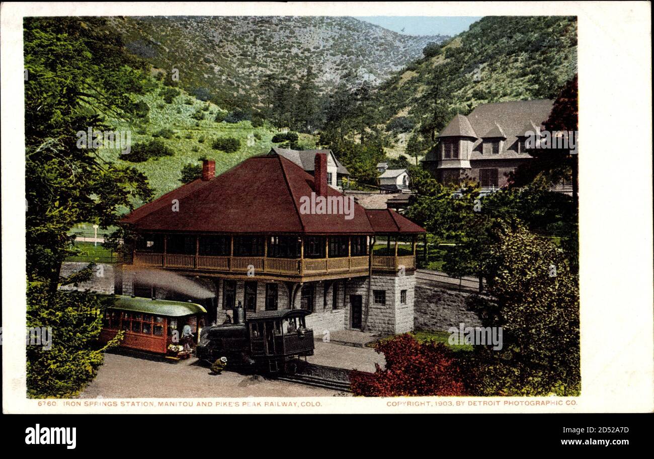 Colorado, Iron Springs Station, Manitou and Pike's Peak Railway | usage ...