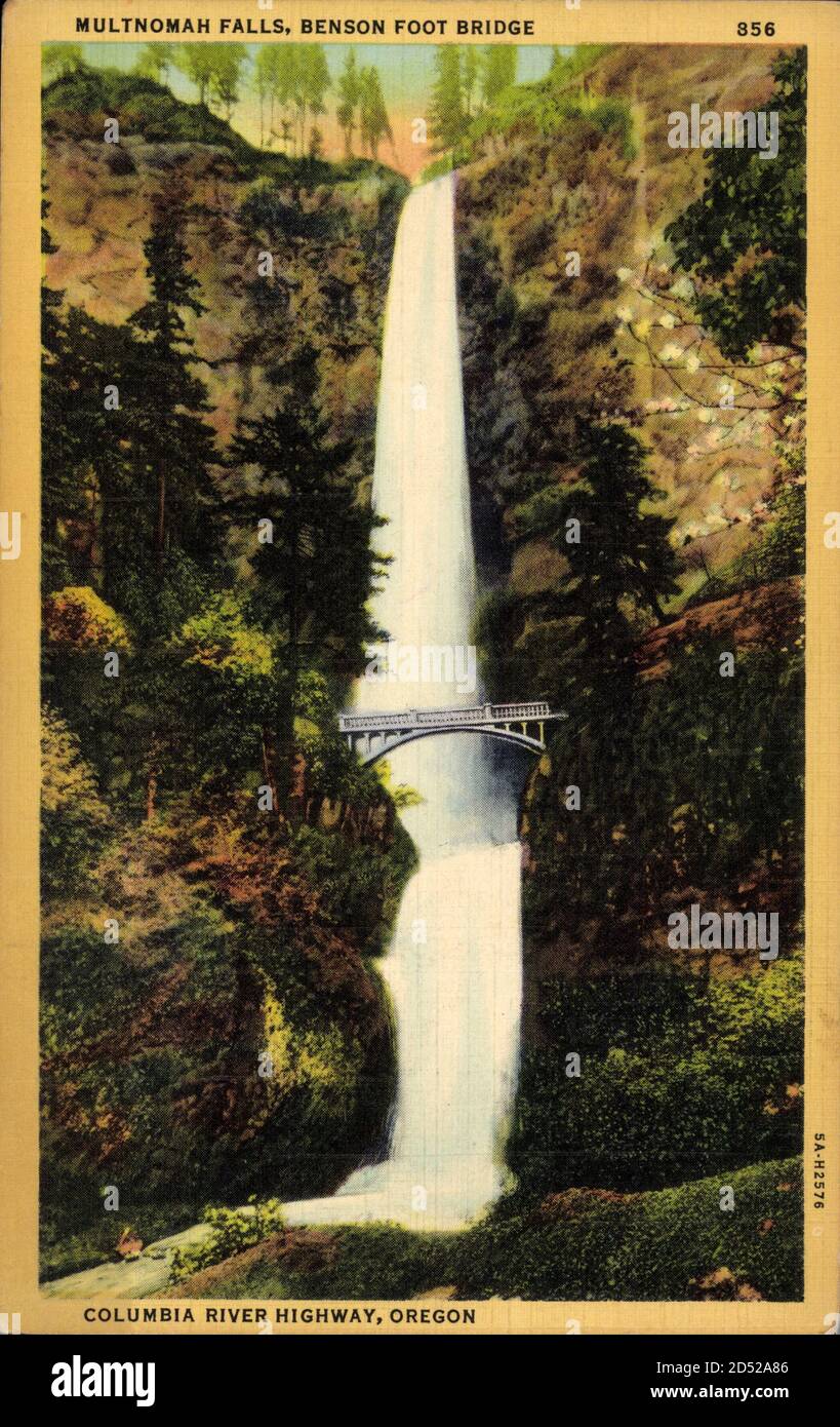 Troutdale Oregon, Multnomah Falls, Benson Foot Bridge, Columbia River ...