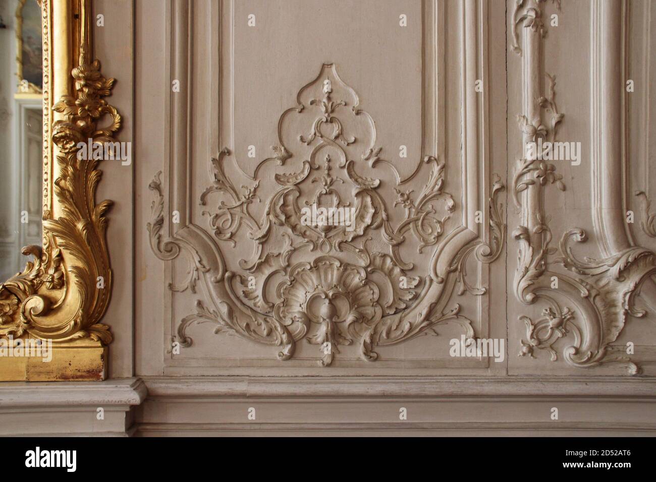 baroque woodwork in a mansion in paris (france Stock Photo - Alamy