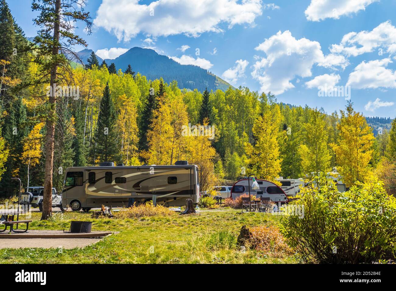 Autumn color, Matterhorn Campground, Uncompahgre National Forest ...