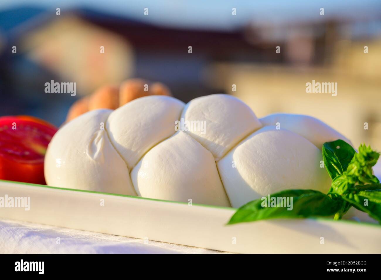 Fresh soft white italian cheese braid mozzarella buffalo made from ...