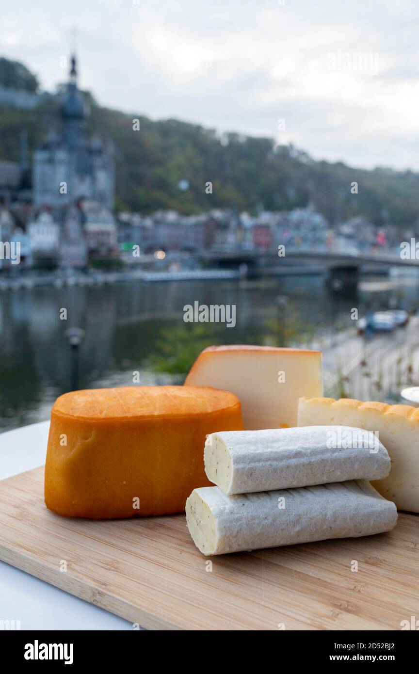 Cheese collection, tasty Belgian abbey cheeses made with brown trappist ...