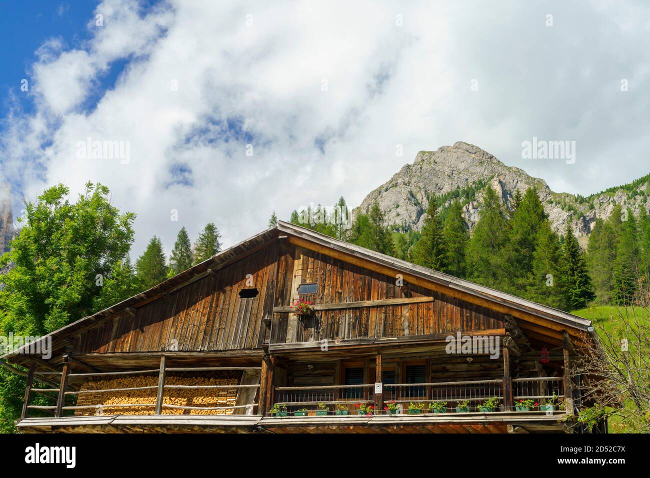 Mountain landscape at summer along the road to Forcella Staulanza at ...