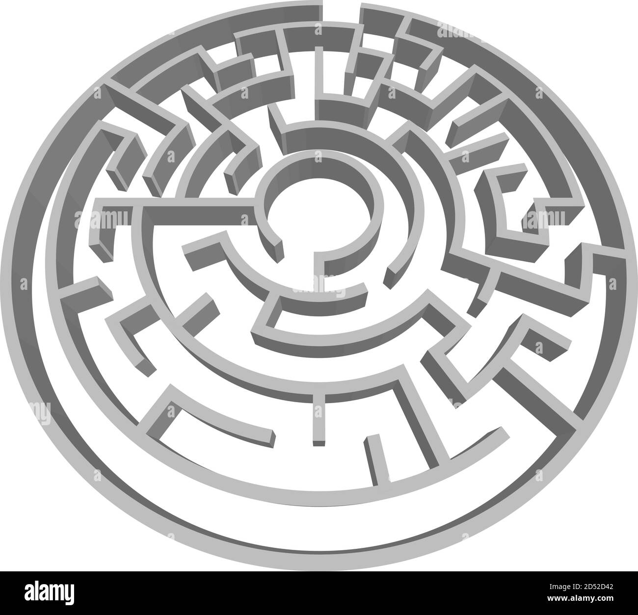 Solvable 3D maze, labyrinth, puzzle game vector illustration Stock ...