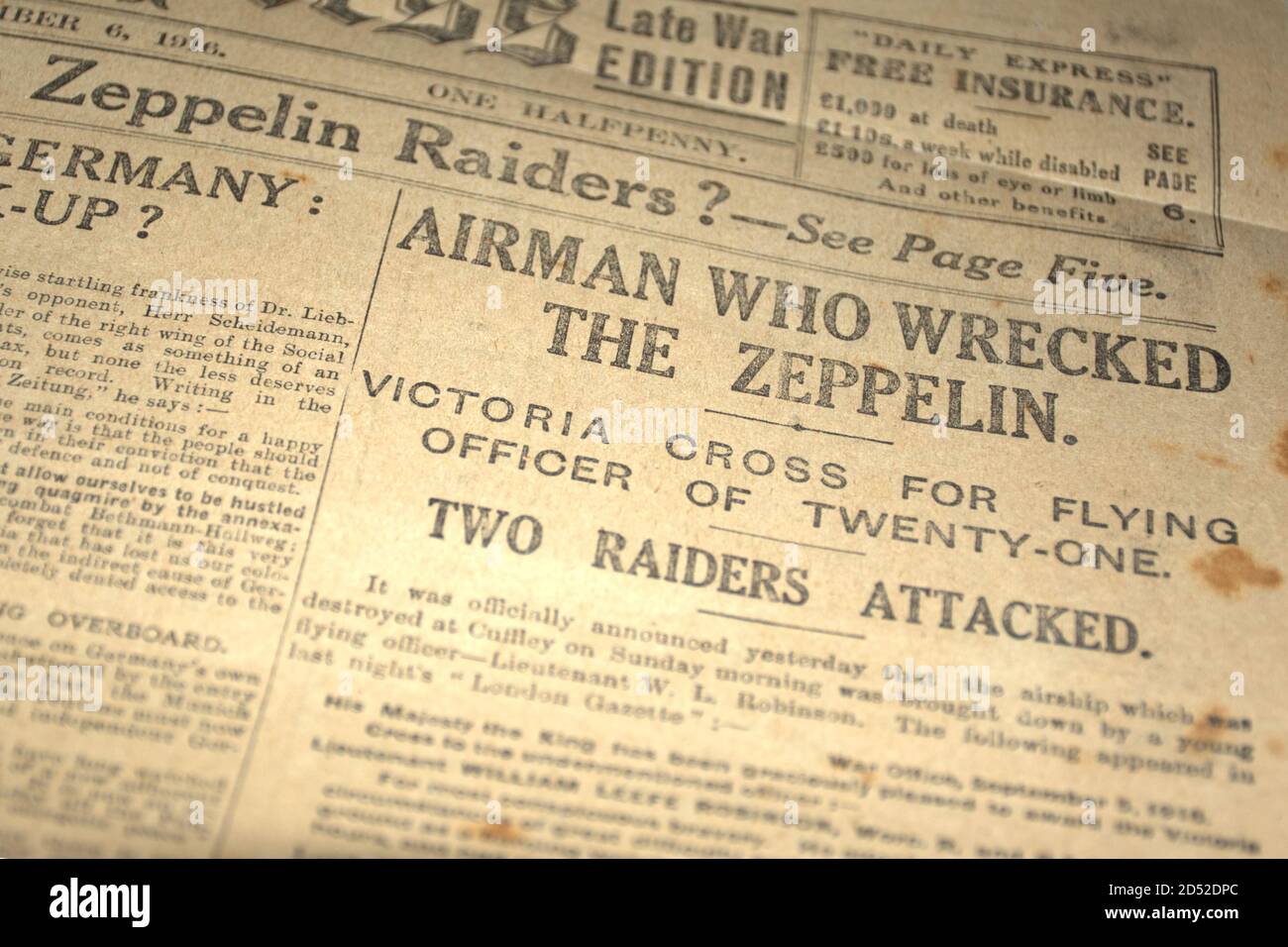 Zeppelin 1916 High Resolution Stock Photography and Images - Alamy