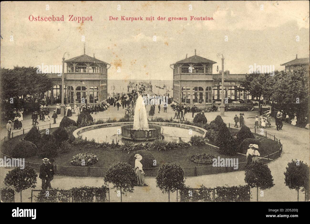 Sopot Gda?sk Zoppot Danzig, Der Kurpark mit der großen Fontäne | usage ...