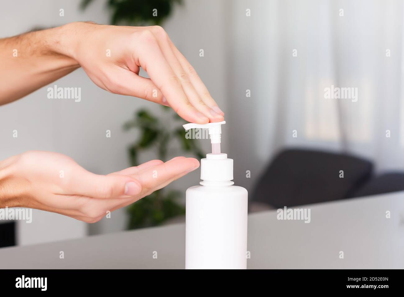 anti bacterial agent bottle for hand washing Stock Photo - Alamy