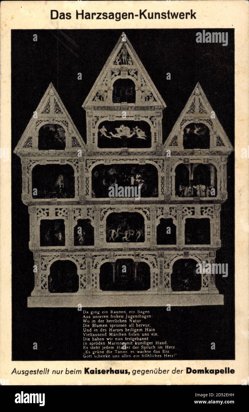 Das Harzsagen Kunstwerk, Kaiserhaus, Domkapelle, Ed. Bergmann, Goslar ...